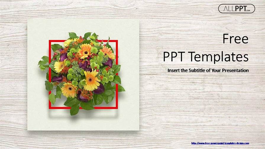 Flowers Red Frame PowerPoint Templates Free Powerpoint Template ...