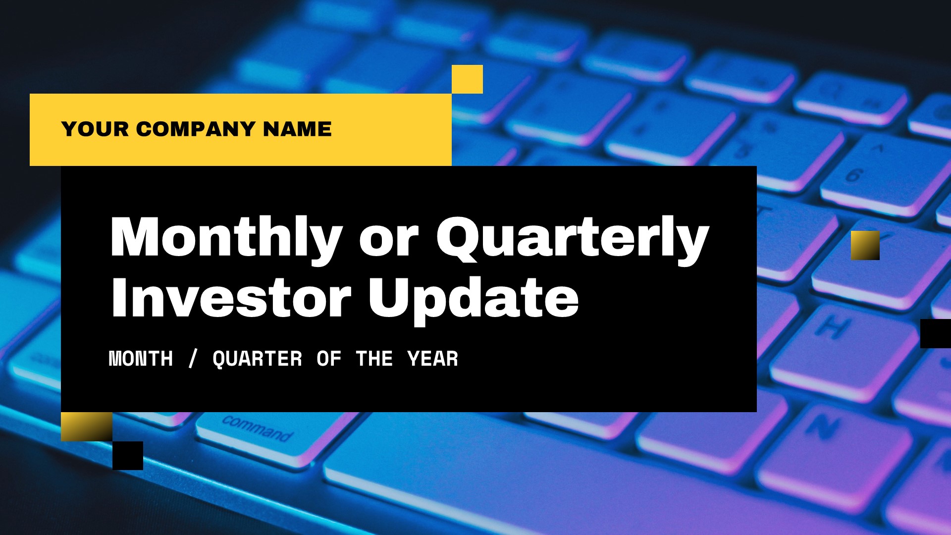 Monthly or Quarterly Investor Update Free Powerpoint Template & Google ...