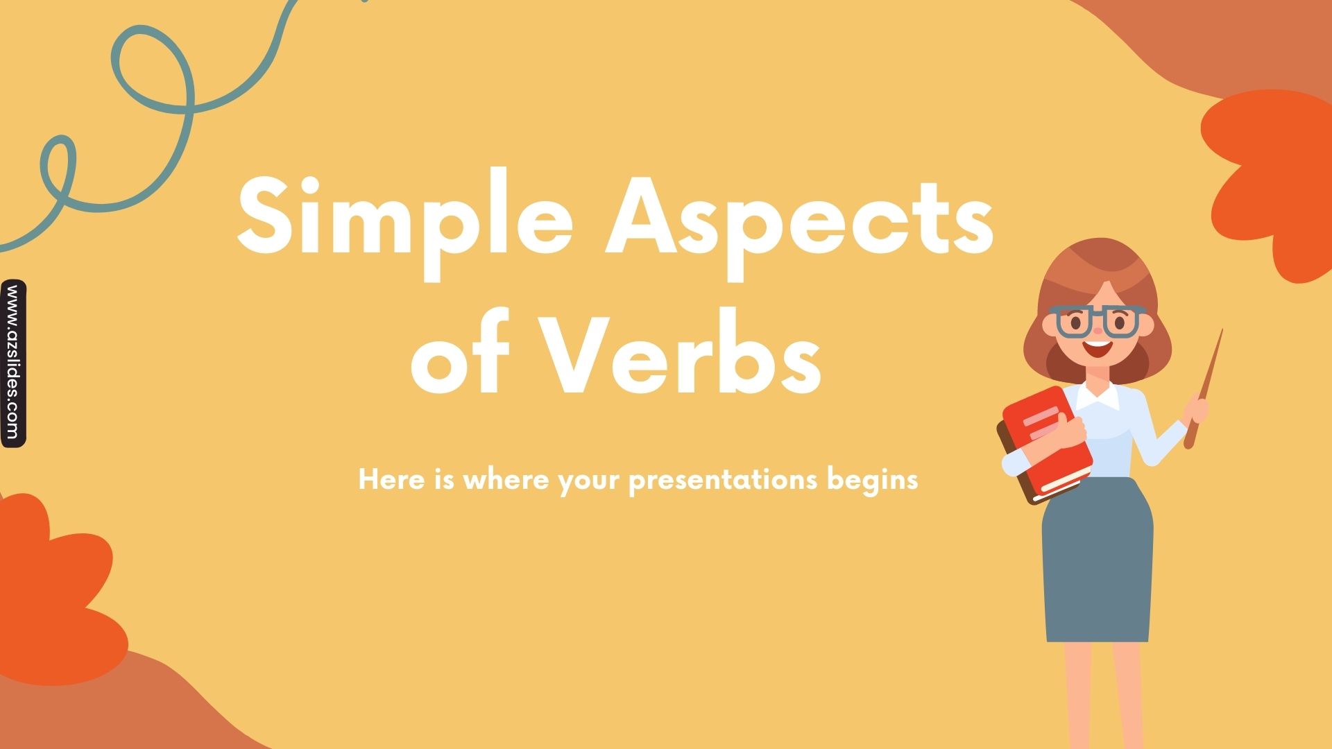 Simple Aspects of Verbs Free Powerpoint Template & Google Slide themes.