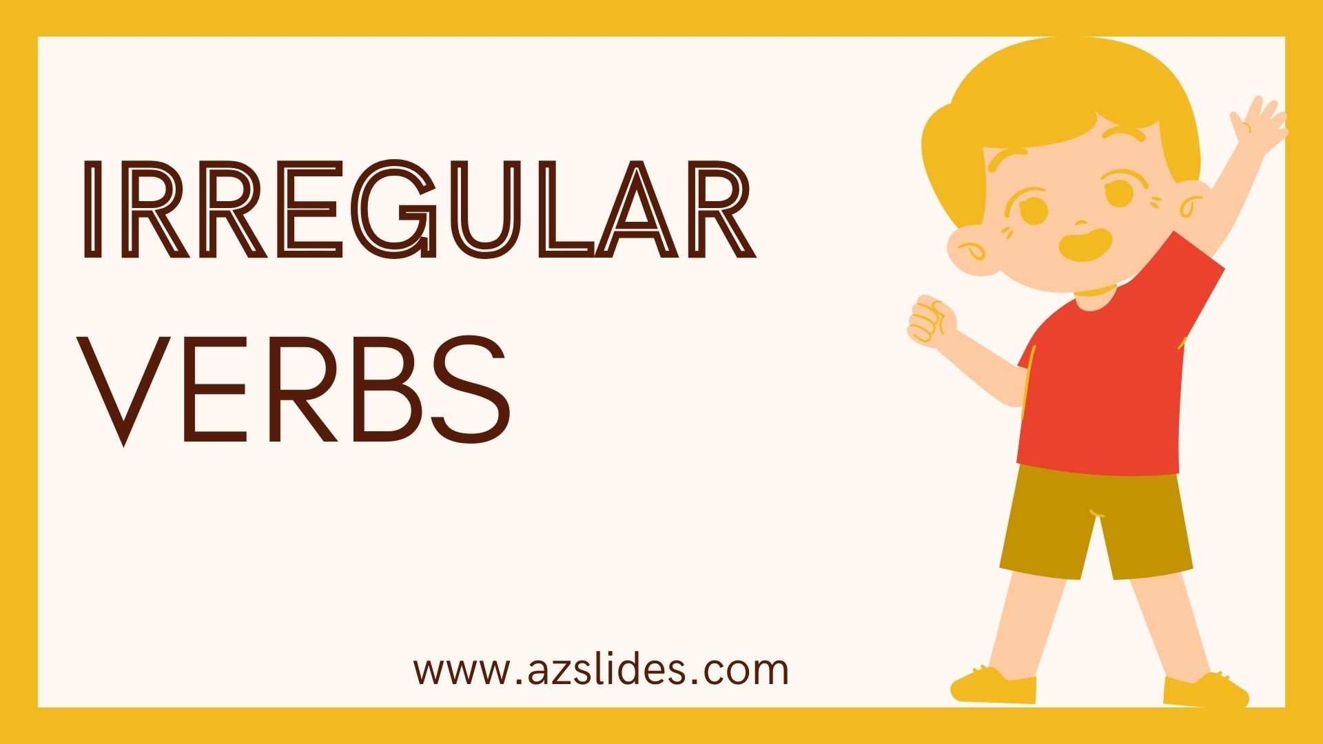 Irregular Plural Verbs English Presentation Free Powerpoint Template & Google Slide themes.