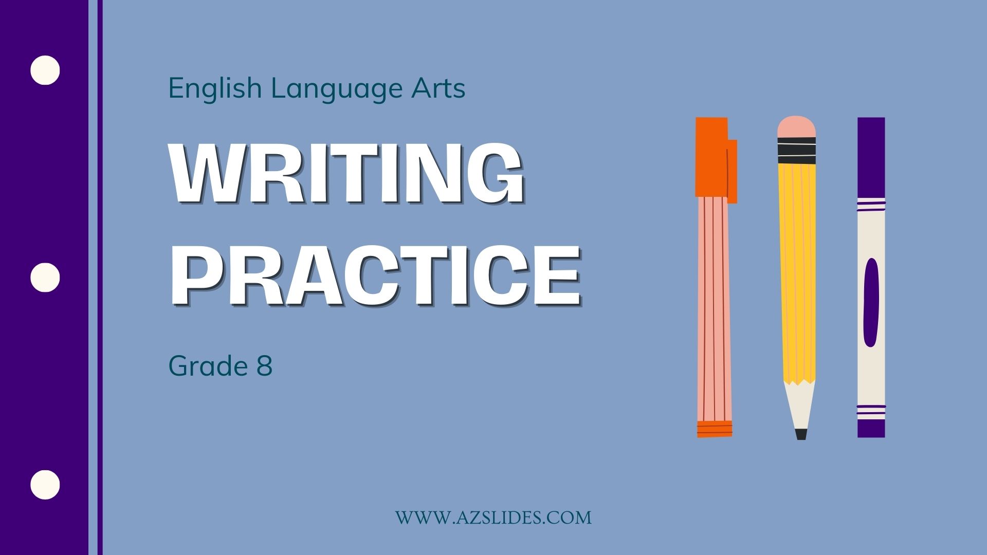 English Language Arts Writing Practice Free Powerpoint Template ...
