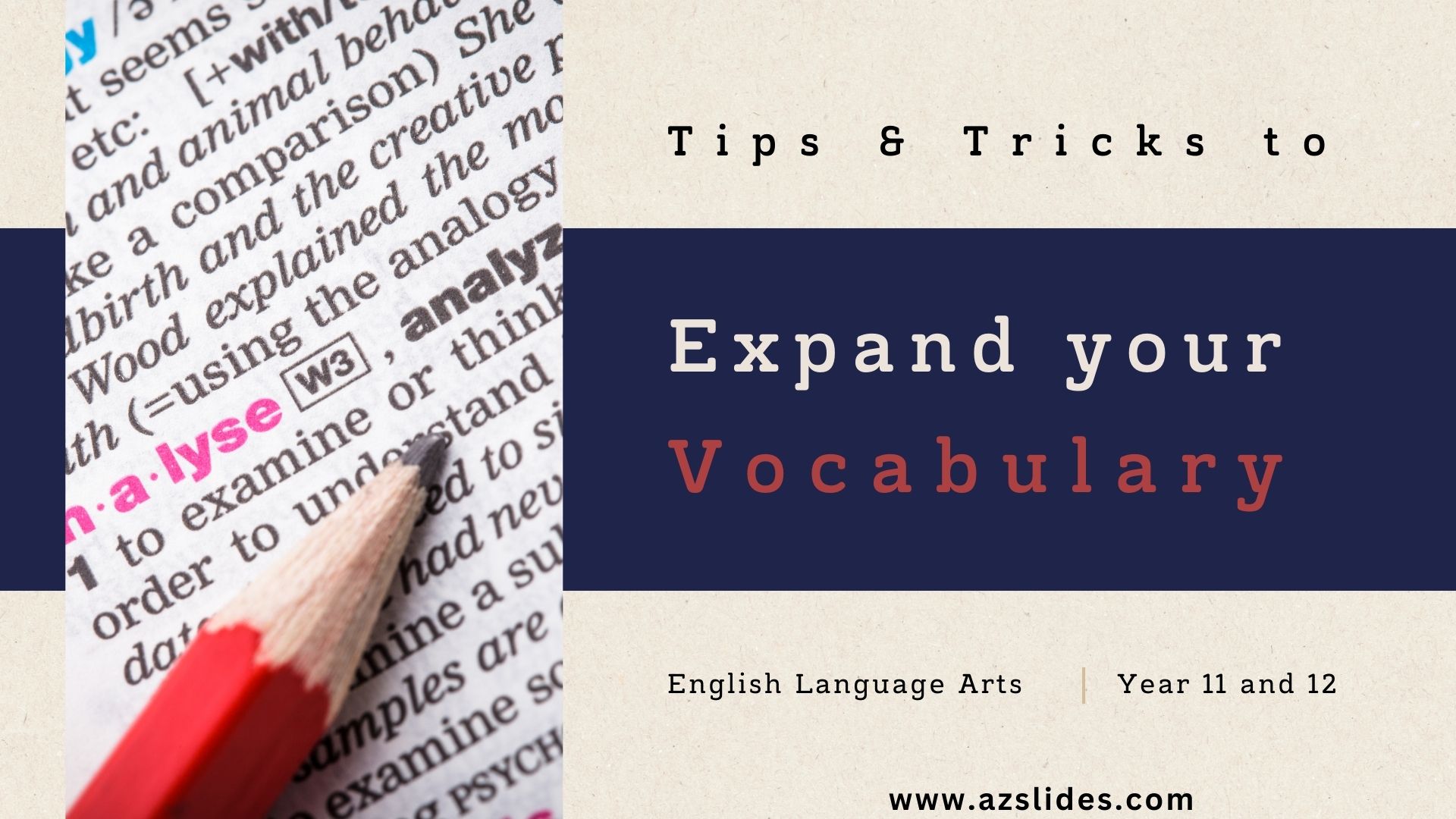 Expand your Vocabulary Free Powerpoint Template & Google Slide themes.
