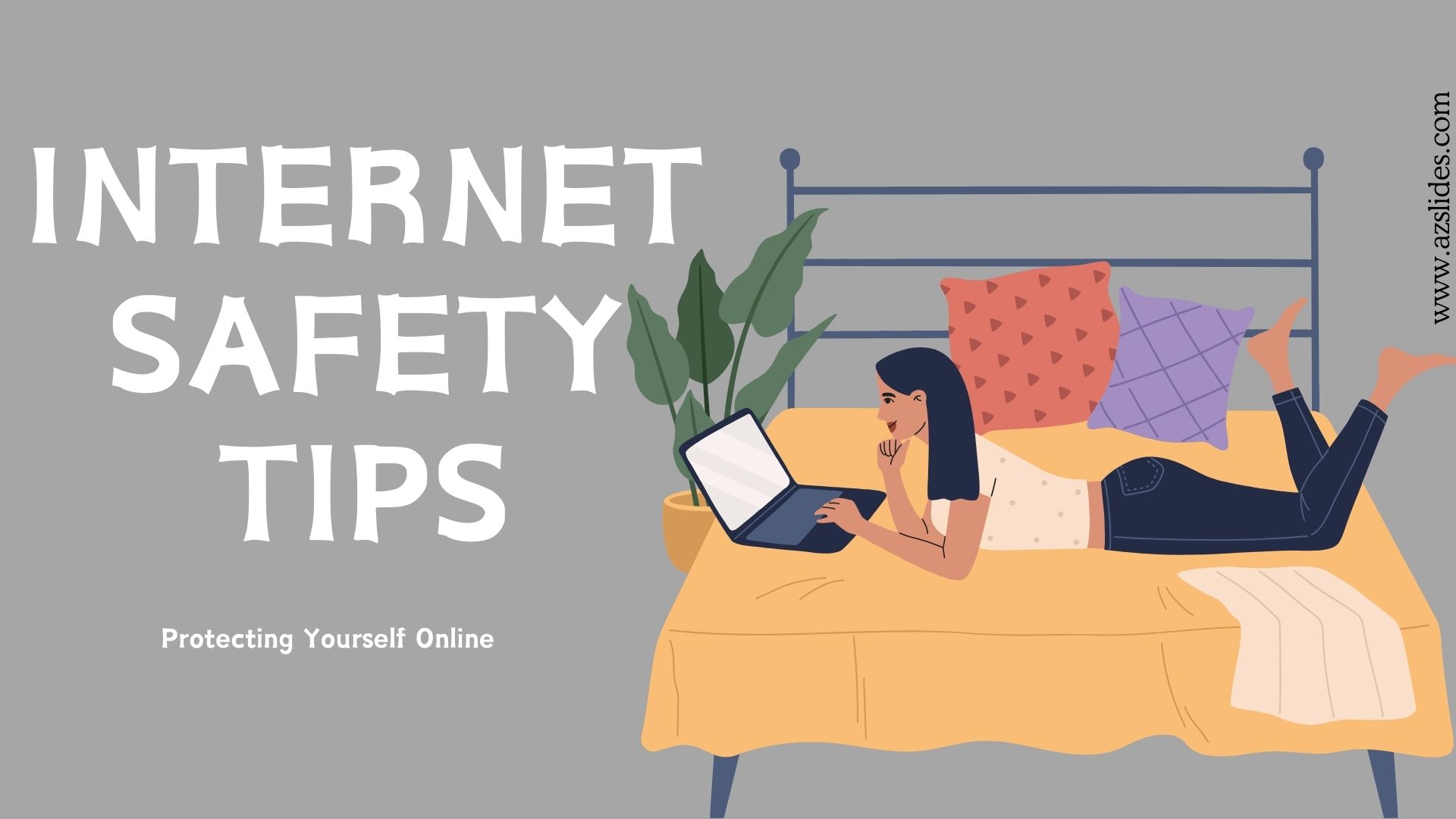 Internet safety tips Free Powerpoint Template & Google Slide themes.