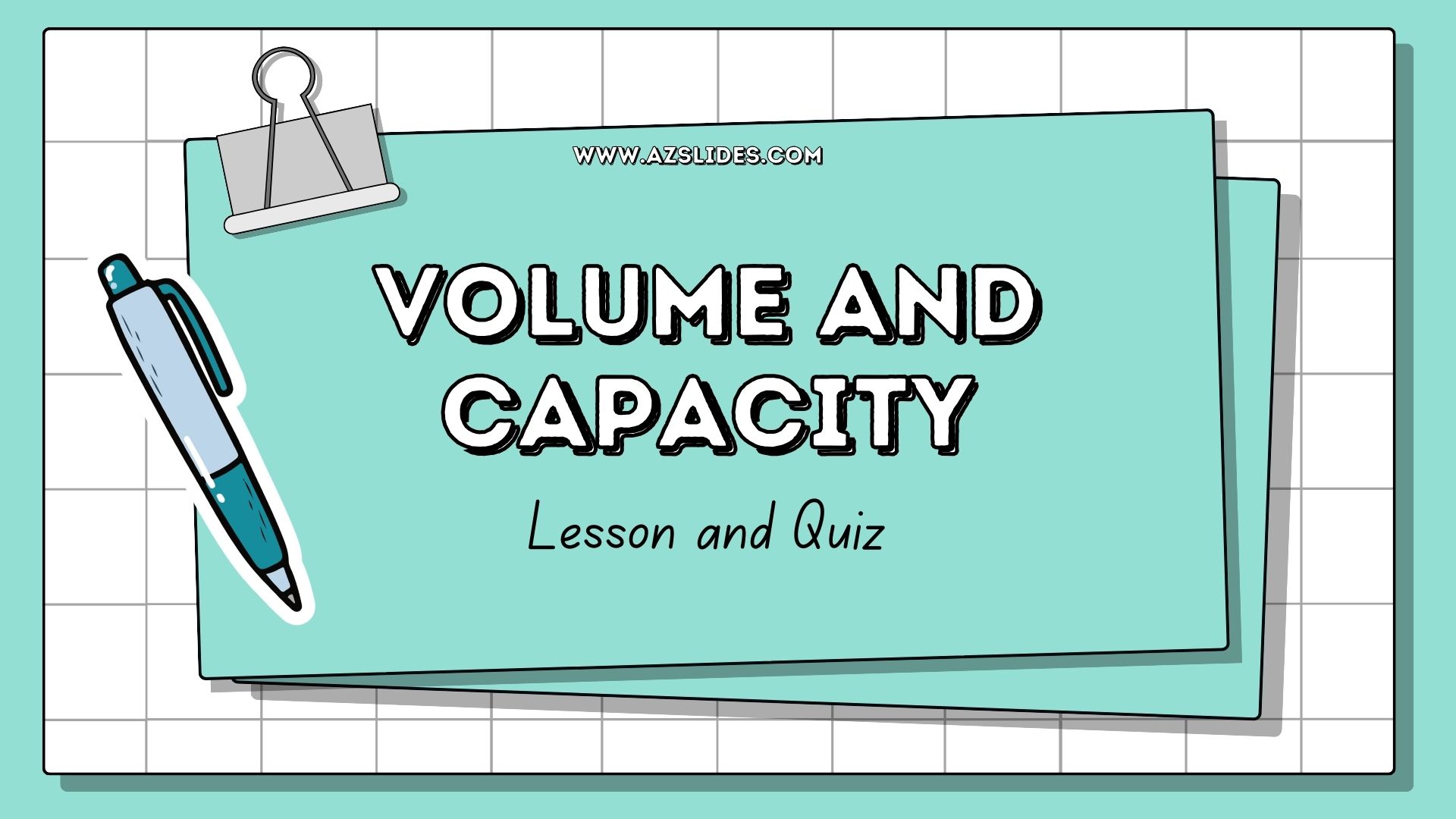 Volume and Capacity Lesson and Quiz Free Powerpoint Template & Google ...