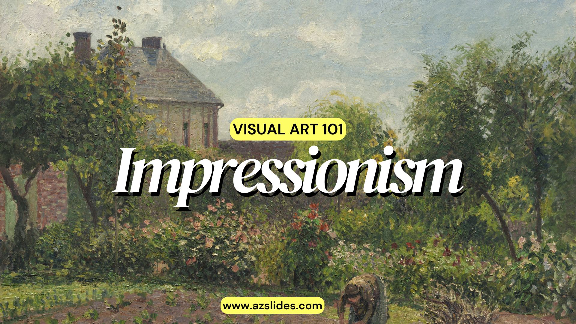 Visual Art Impressionism Education Presentation In Colorful Illustrative Style Free Powerpoint ...