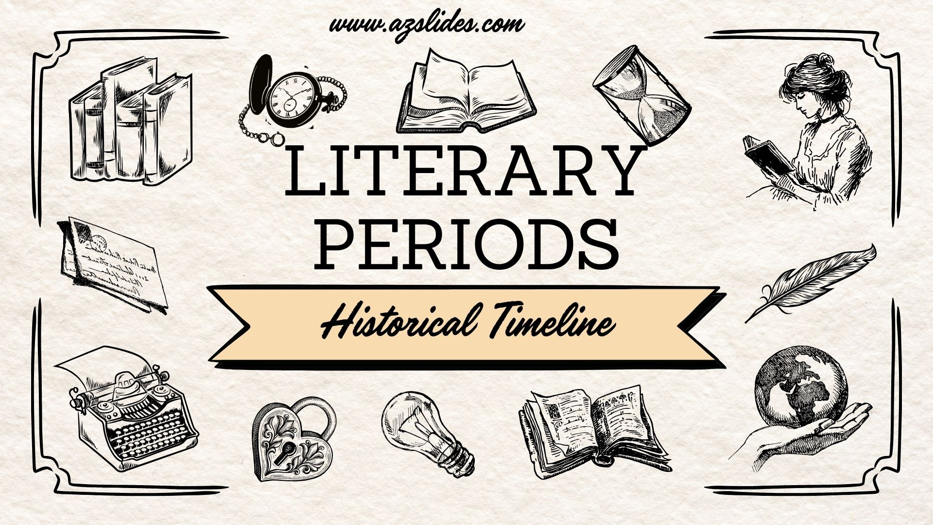 Literary periods Historical Timeline Group Project Presentation Free Powerpoint Template ...