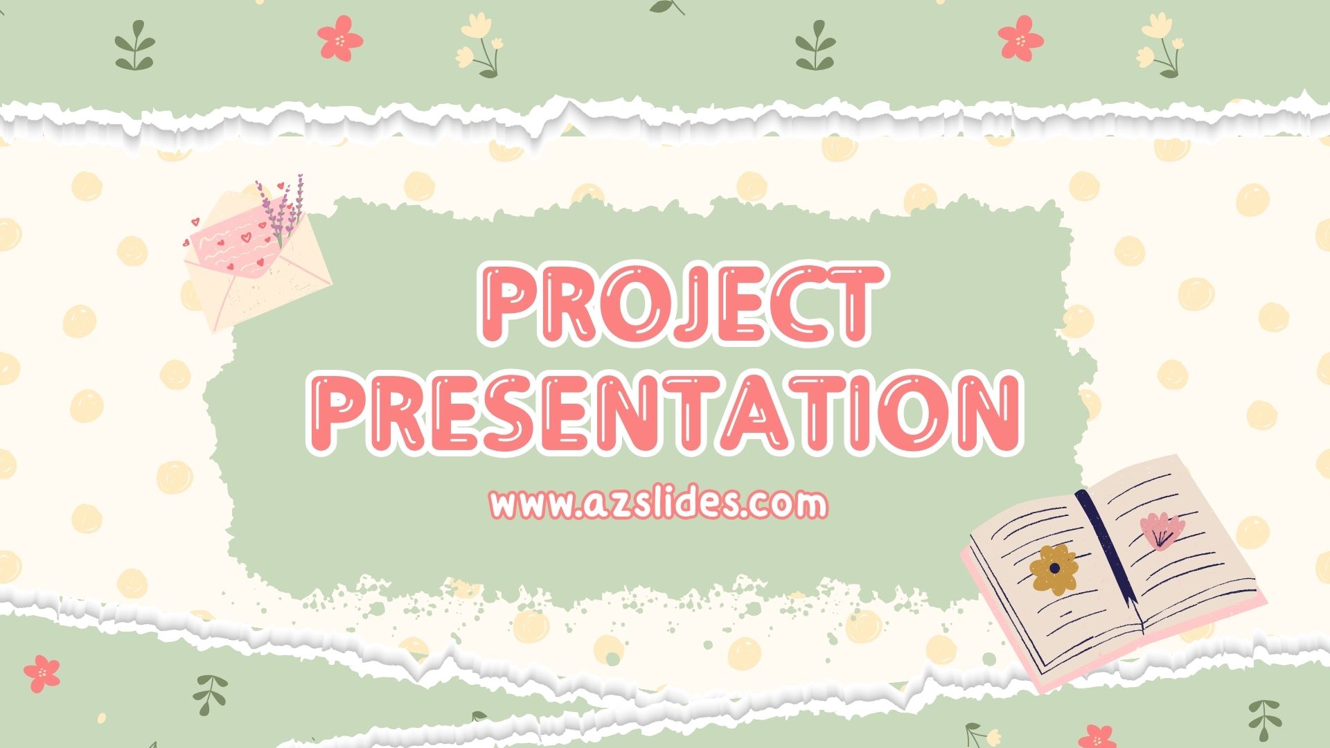Light Green And Pink Pastel Illustrative Project Presentation Free ...