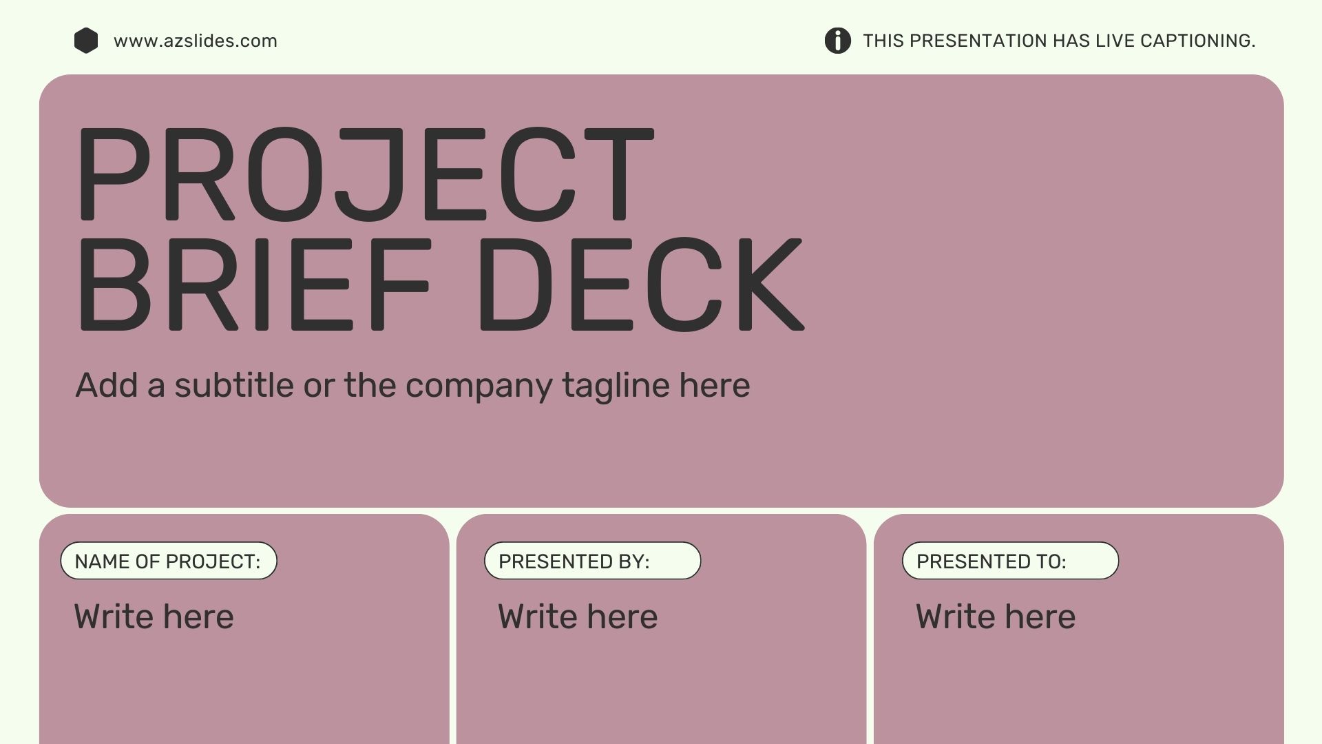 Rounded Grid Project Brief Presentation Free Powerpoint Template ...