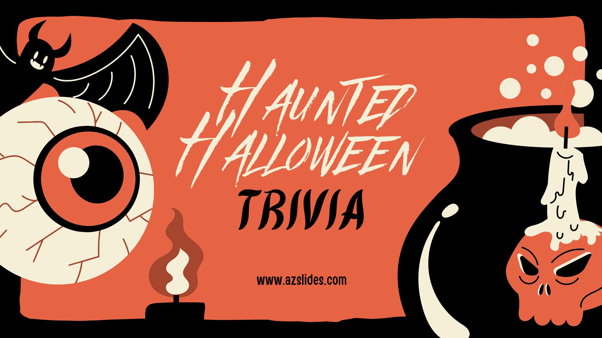 Red and Black Spooky Illustrated Haunted Halloween Kids Game ...