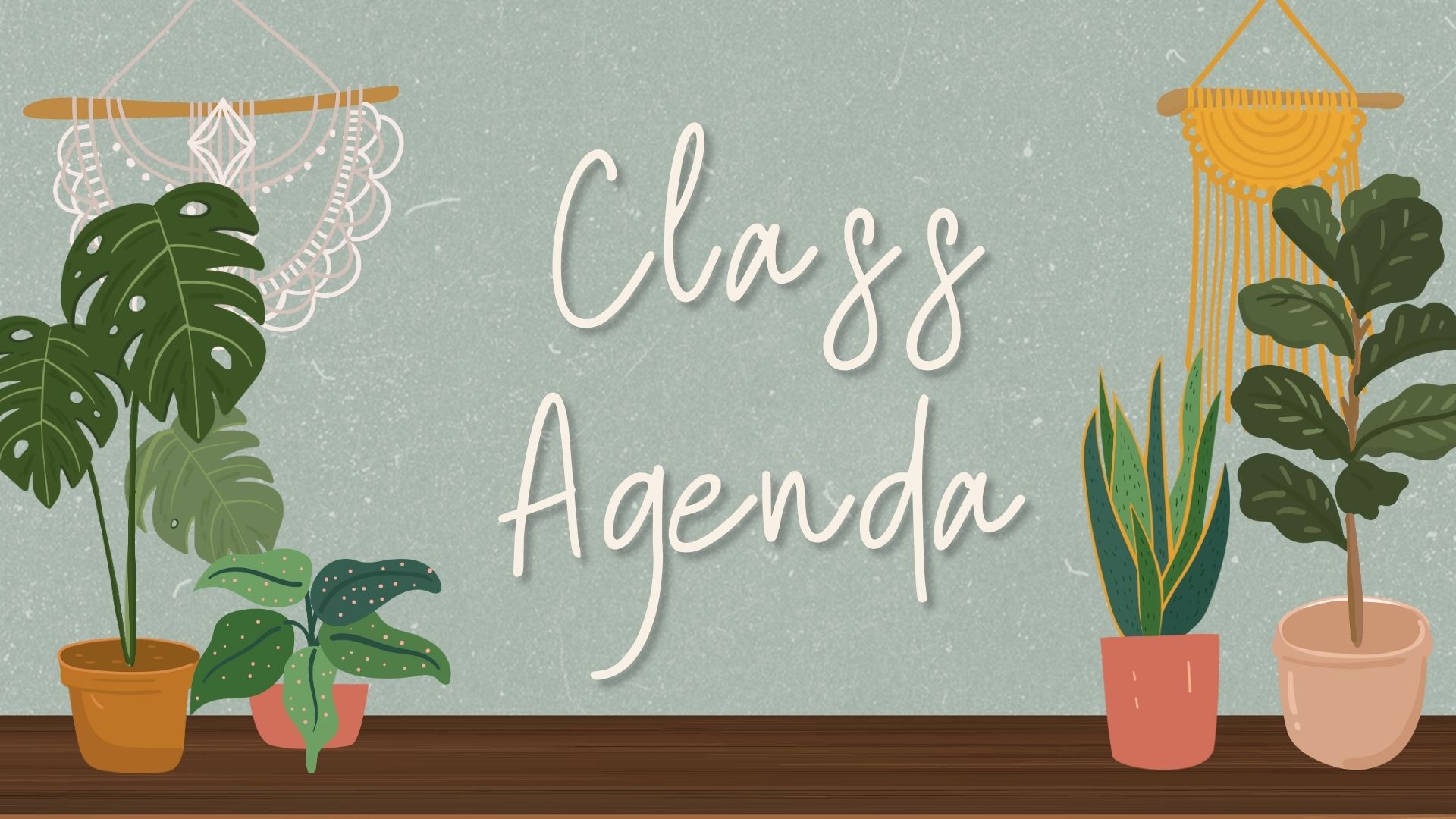 Plant Class Agenda Presentation in Green and Beige Boho Style Free ...