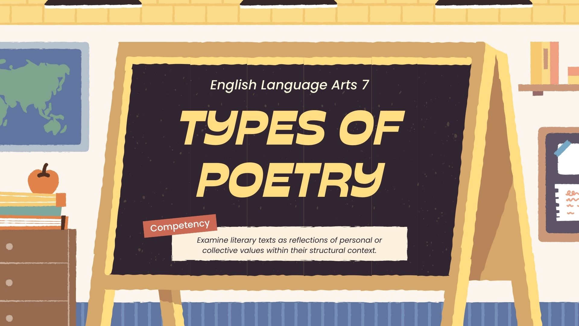 Types of Poetry Poetry ELA Educational Presentation in Yellow and Blue ...