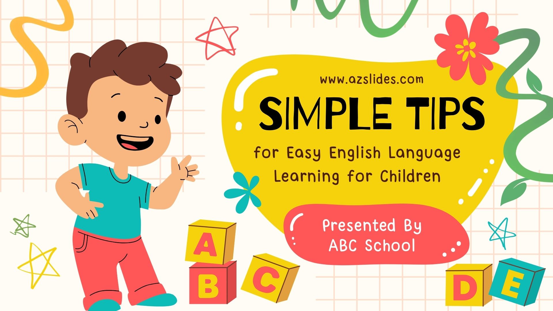Colorful Playful Illustrated Tips for Easy Learning of English by ...