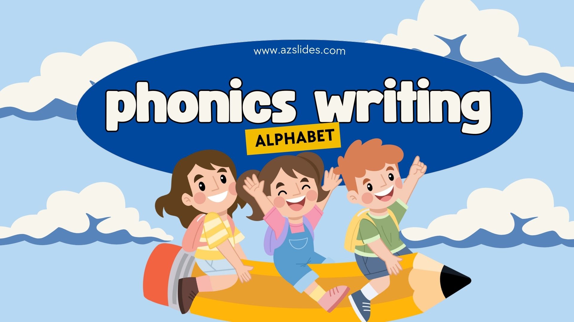 Phonics Handwriting Presentation in Blue Yellow Cartoon Fun Style Free ...