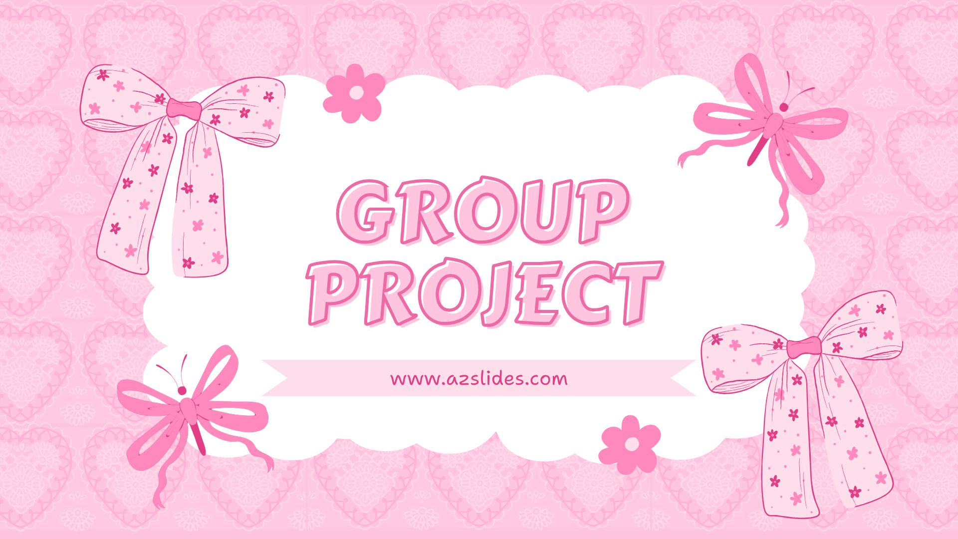 Pink Cute Simple Group Project Presentation Free Powerpoint Template ...