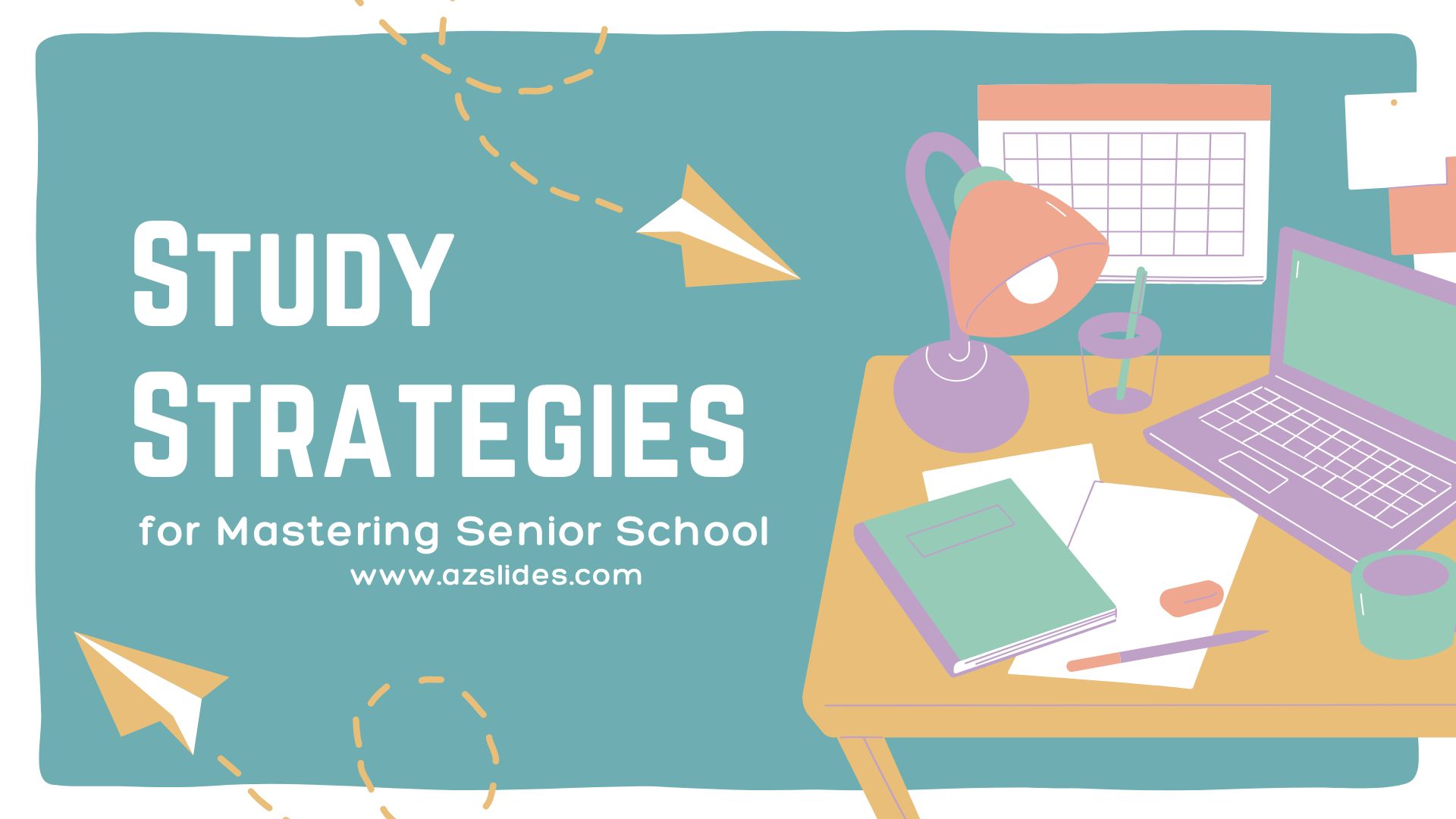 Study Strategies for Senior School Educational Presentation in Pastel ...