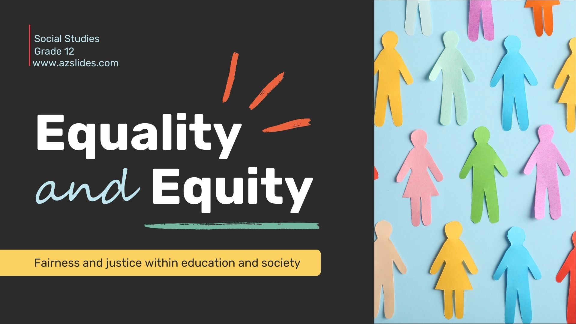 Equality and Equity Education Presentation in Colorful Photographic ...
