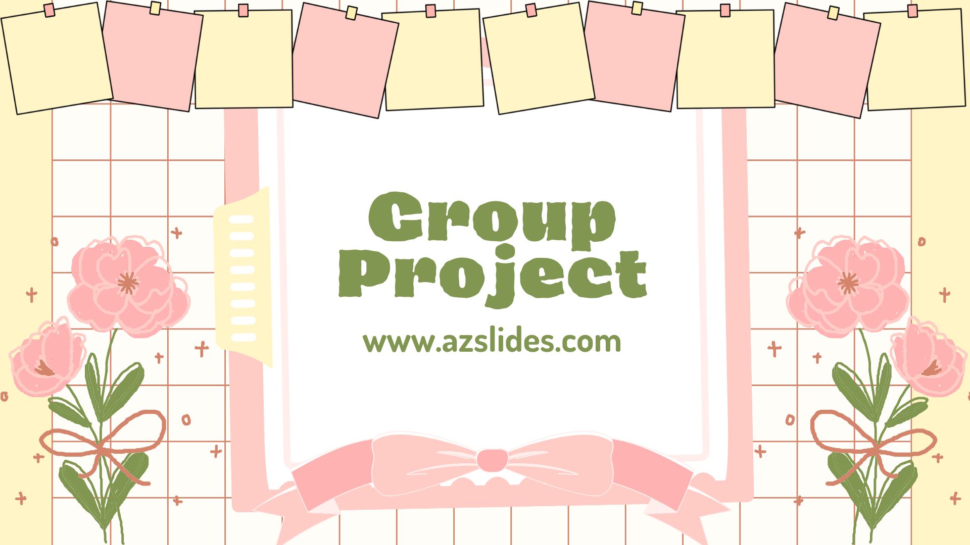 Pink and Yellow Cute Playful Group Project Presentation Free Powerpoint ...