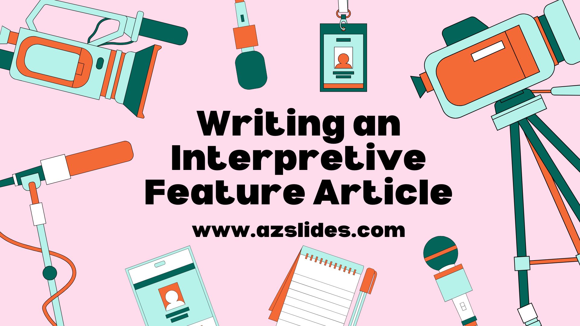 Green Orange Pink Lined Illustrative English Interpretive Feature ...